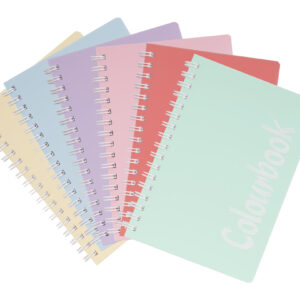 Quaderno a spirale A6 Pastel - Righe medie e superiori | Colourbook