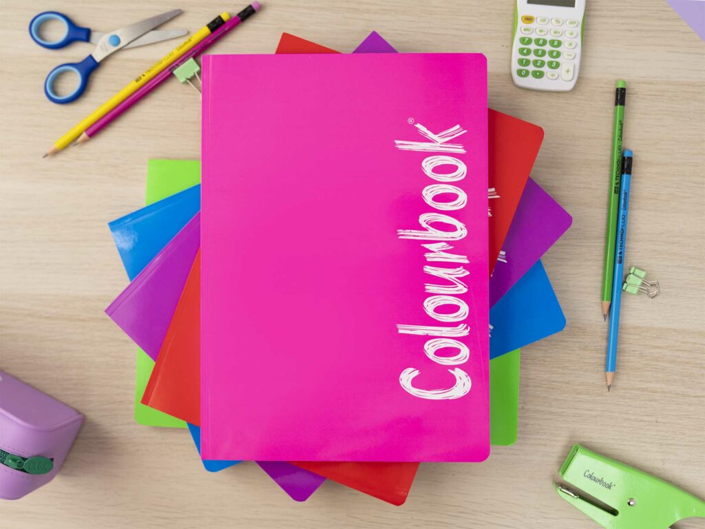 Quaderno A5 brossurato Fluo - Quadretti 5 millimetri | Colourbook